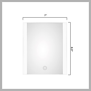 Conair Lighted Makeup Mirror, LED Vanity Mirror with Adjustable Base, Battery Operated in Glossy White