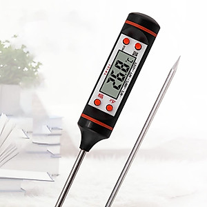 narutosak Meat Thermometer Digital Instant Read for Grilling Kitchen Cooking for Candy Thermometer for Outdoor Black