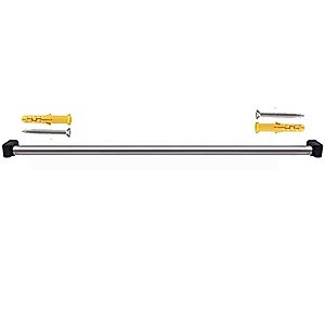 YYST 39.5-Inch Long Towel Rack, Bathroom Towel Bar, Bathroom Towel Holder, Bathroom Accessories, Shower Towel Rack for Bathroom, Towel Holder Wall Mounted- from 16 Inch to 39.5 Inch (Black -1)