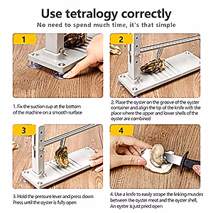 Horizontal Oyster Shucker, Oyster Clam Opener Tool and Knife Set For Hotel & Family Buffet