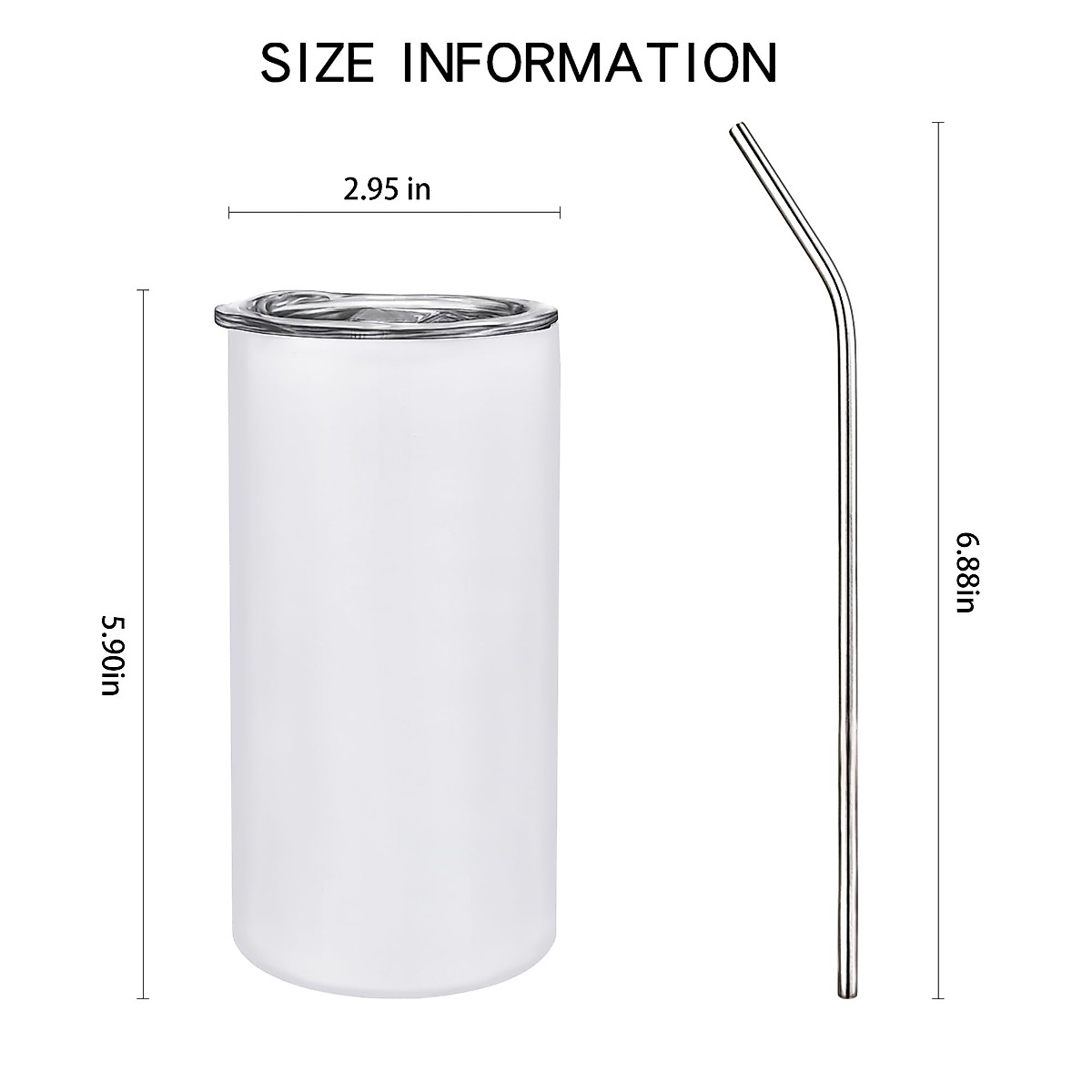 JYLJINGYULI 12 Pack 12 oz Sublimation Tumblers Blanks, 12oz Sublimation Tumbler Cups Blank Bulk, Straight Skinny Insulated Cup Stainless Steel Water Bottle with Lid and Straw for Craft DIY…