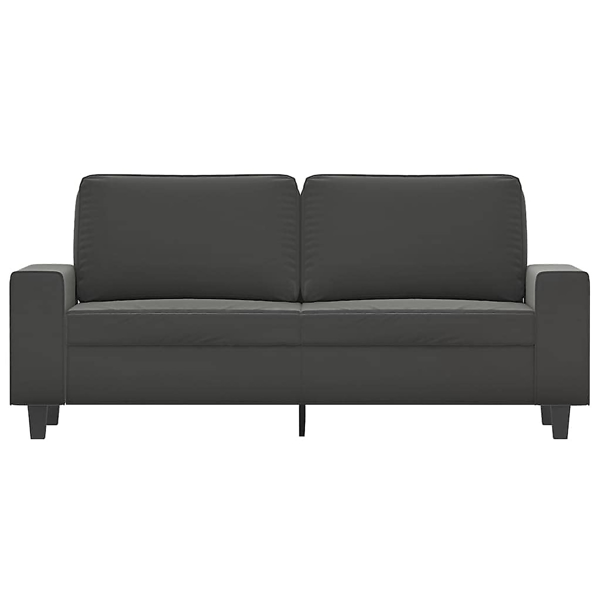 SKM 2-Seater Sofa Dark Gray 55.1" Microfiber Fabric (23.9 KG/52.58 LBS)