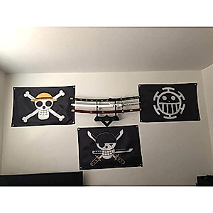 Anime One Piece Straw Hat Pirates Flag Home Bedroom Wall Decor Banner Printed Painting Luffy Skull Flags 60*90cm（23.6 x 35.4 Inches）