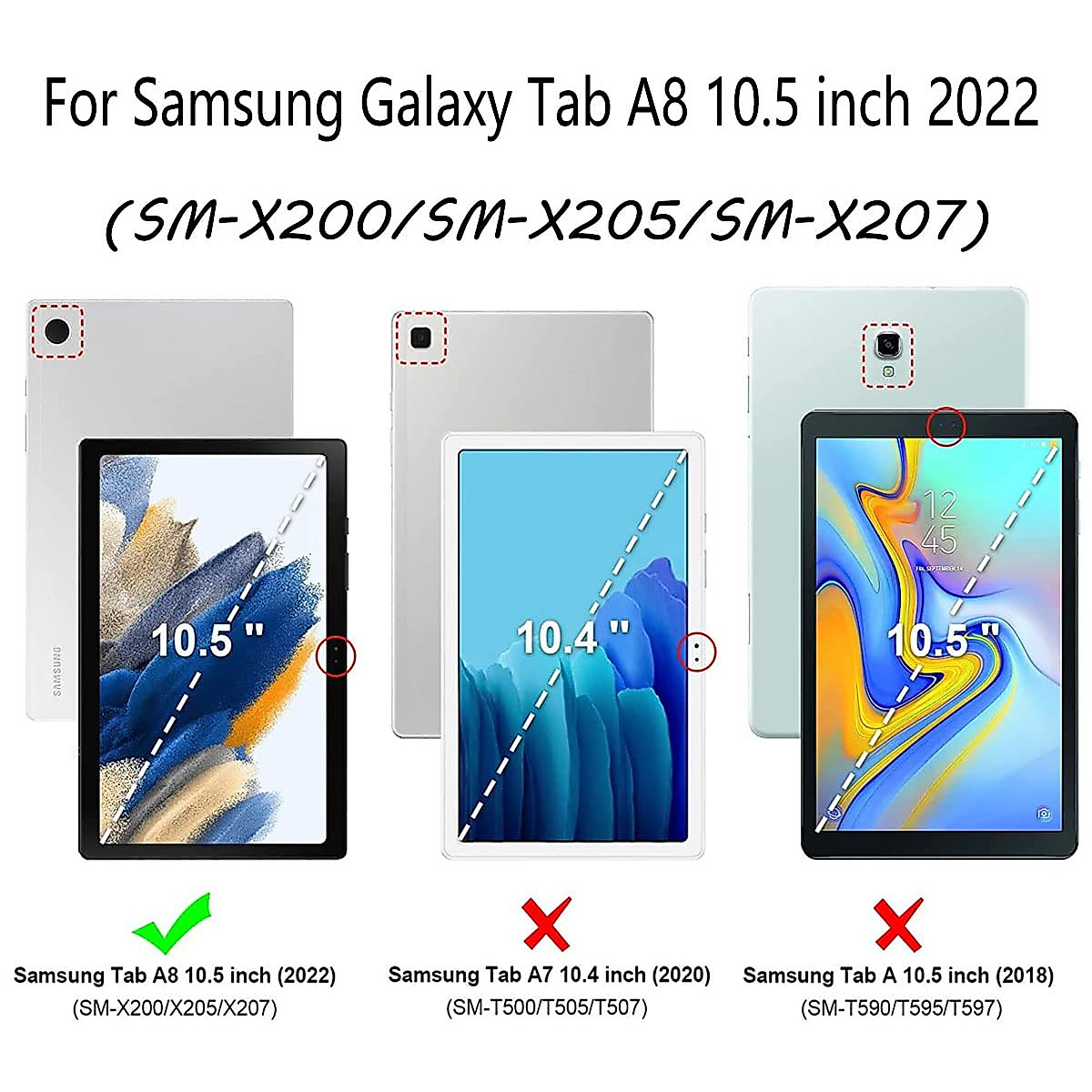 Nannxiebky Samsung Galaxy Tab A8 Case 10.5 Inch 2022, Multi-Viewing Angle Folio Stand Case with Auto Sleep Wake Feature for Galaxy A8 Tablet 2022 Model SM-X200/X205/X207, 02 Purple Butterfly