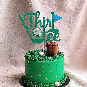 Thirtee Golf Happy 30th Birthday Cake Topper - Golf Ball Player Cake Topper For Men Sports 30th Birthday Party Supplies - Golf 30th Birthday Party Decoration for Golfer Fans