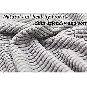 DuANgu L Shaped Sofa Cover Super Stretch Softness Universal Sofa Slipcovers Polyester Stylish Couch Covers Great for Kids and Pets -Blue-4 Seater+4 Seater