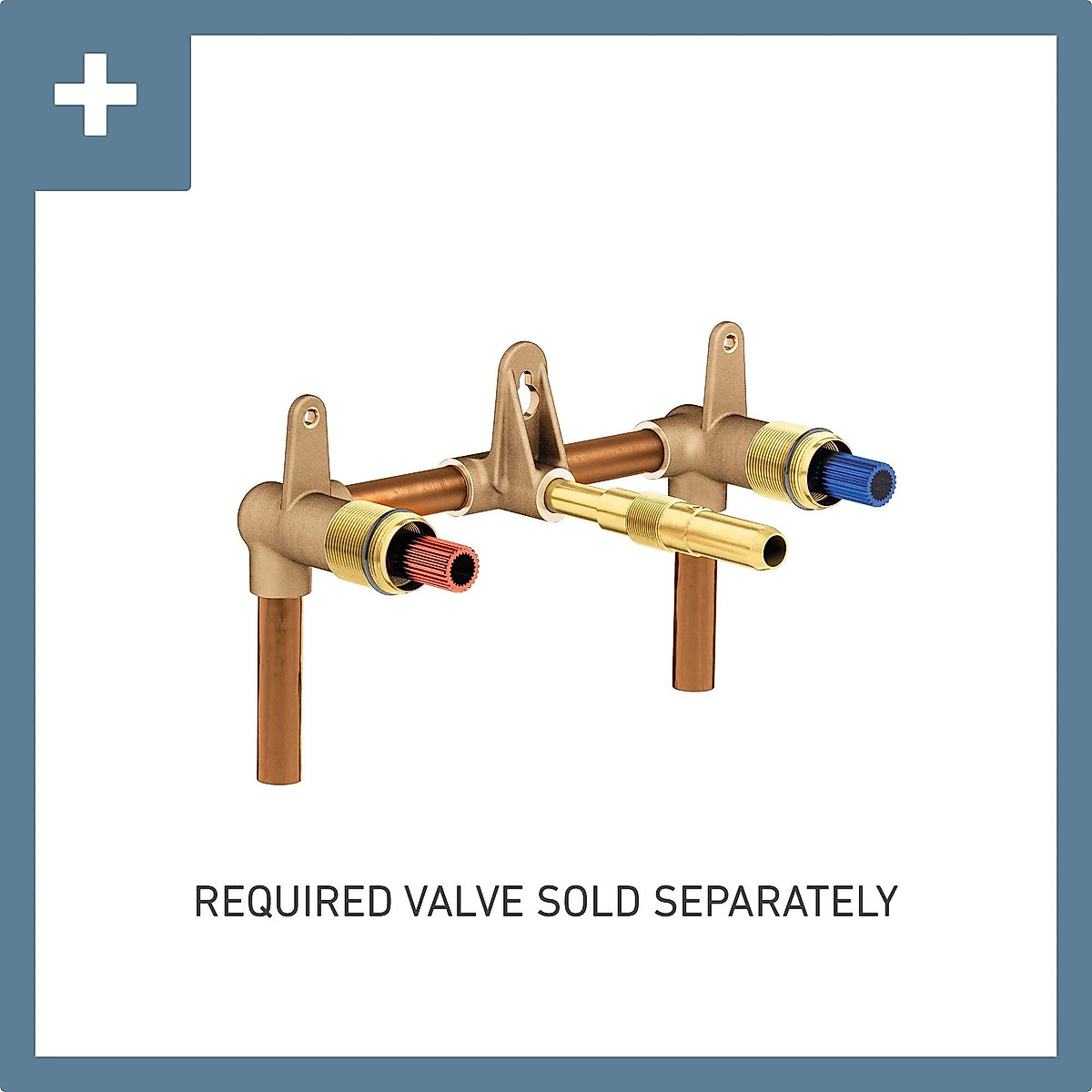 Moen Colinet Brushed Gold Traditional Cross Handle Wall Mount Bathroom Faucet Trim, Valve Required, TS44105BG