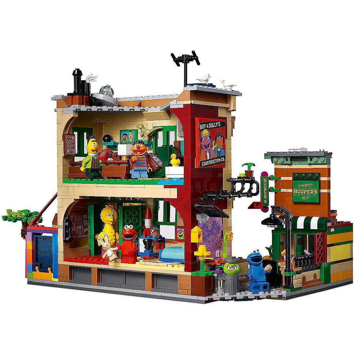 LEGO Ideas 123 Sesame Street 21324 Building Kit; Awesome Build-and-Display Model for Adults Featuring Elmo, Cookie Monster, Oscar The Grouch, Bert, Ernie and Big Bird, New 2021 (1,367 Pieces)