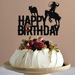 Cowboy Happy Birthday Cake Topper shiny cowboy happy birthday cake topper for boys girls cowboy themed birthday decorations