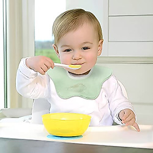 Zainpe 6Pcs 360° Rotate Baby Bibs Waterproof Snap Baby Bib Solid Colors Pink Orange Green Snap Cotton Absorbent Feeding Burp Cloth for Unisex Infant 0-12 Months Boys Girls Drooling Teething Toddler