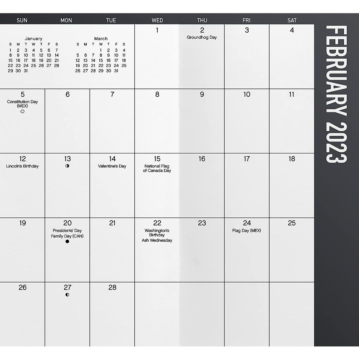 2023-2024 Classic Black Pocket Planner