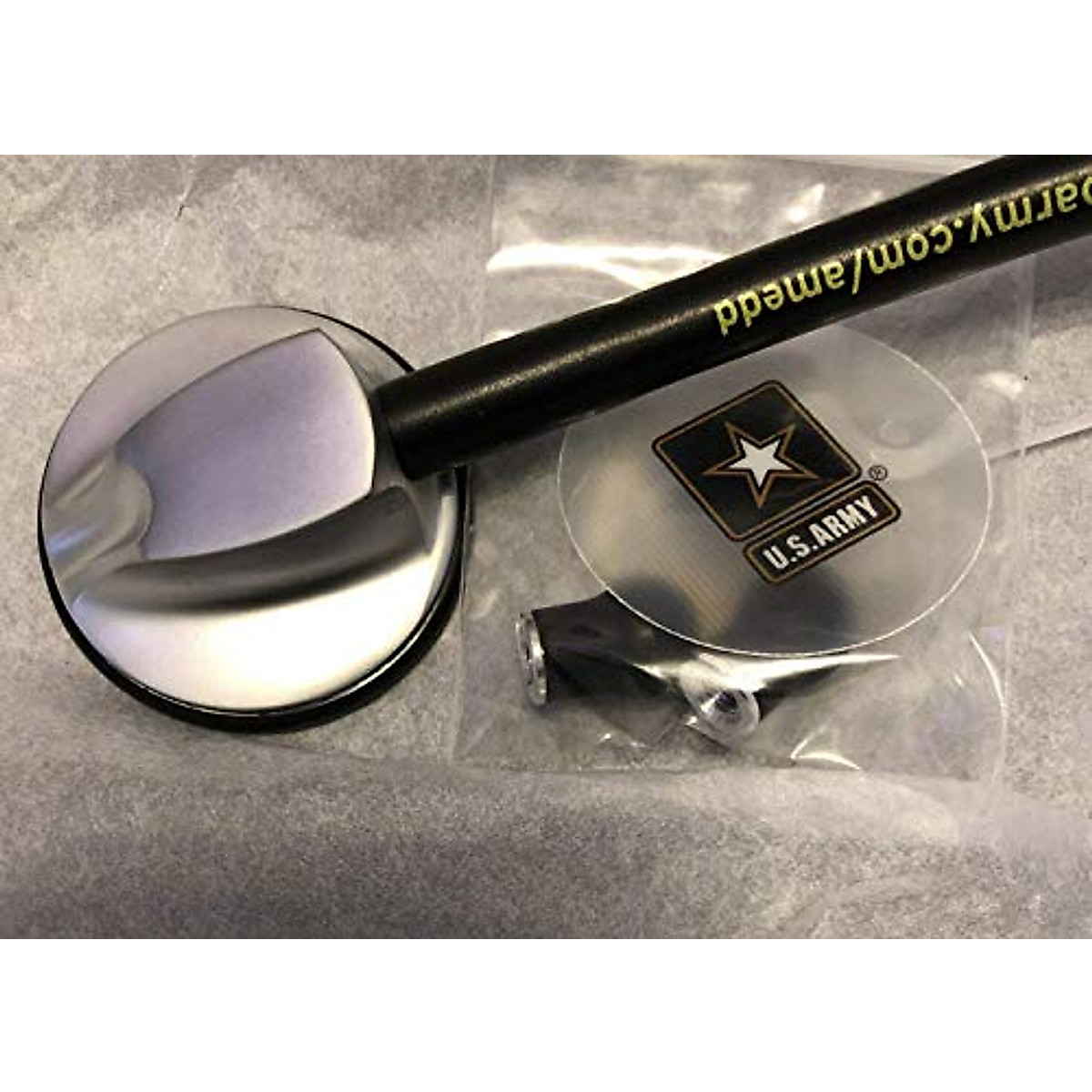 U.S. Army Stethoscope, OEM Classic Single Head Cardiology for Medical and Clinical Use - 27 inch (Black)