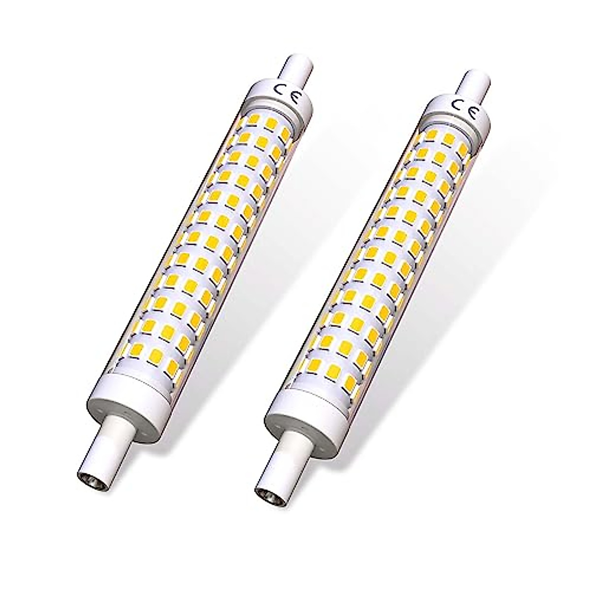 Lustaled R7s LED Bulb 118mm 10W 1300LM Day Light 6000K 110-130V J118 J Type Linear Double Ended 100W Halogen Equivalent for Floodlight Landscape (2 Pack Not Dimmable)