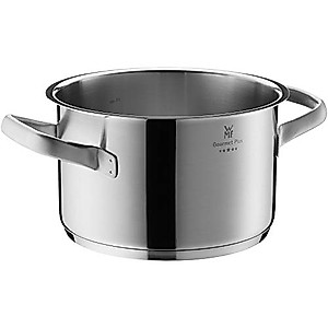 WMF Pot Set 5-Piece Gourmet Plus Inside Scale Steam Vent Made in Germany Hollow Handles Metal Lid Cromargan® Stainless Steel Suitable for Induction Hobs Dishwasher-Safe