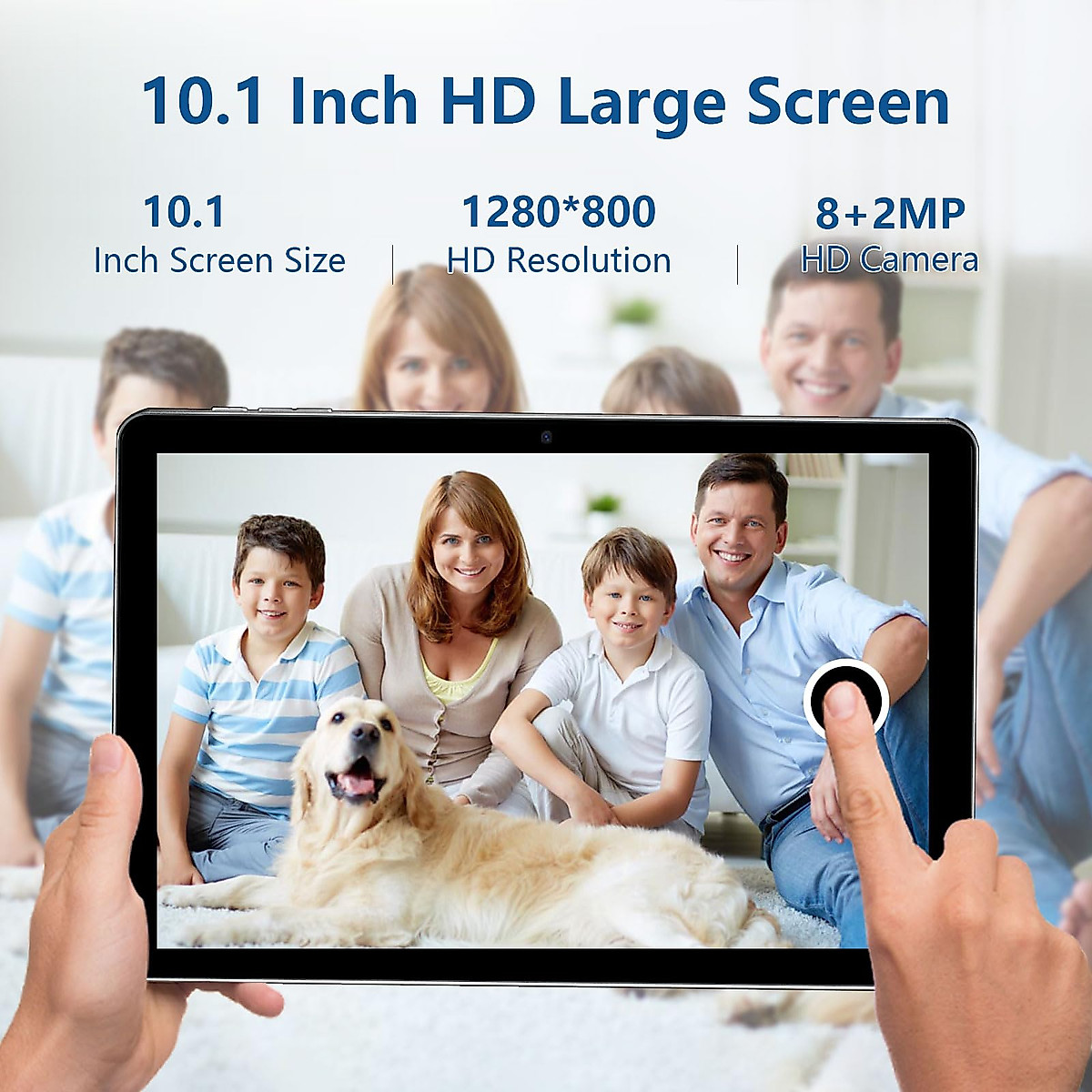 ECOPAD 10.1 inch Android 13 Tablet PC, 6GB RAM 64GB ROM 512GB Expand,Quad-Core Tablets,IPS HD Touch Screen and Dual Speakers,Google Certificated Wi-Fi Tablets,Dual Camera,6000mAh (Gray)