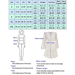 GRACE KARIN Women's Chiffon Wrap V Neck Fringe Sleeve Swiss Dot Dress Elastic High Waist Wedding Guest Dress with Belt White L