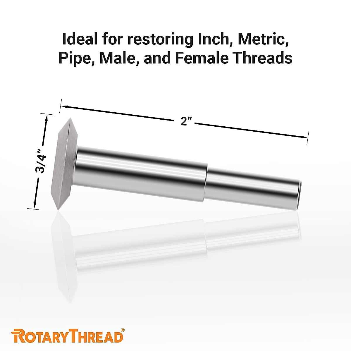 Rotary Thread Repair Kits - Faster & Easier to Chase, Restore & Clean Internal or External Threads, All in One Universal Thread Files Set, Inch, Metric, Grooves, Glands, ACME, Buttress Thread