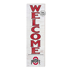 KH Sports Fan Ohio State Buckeyes 10"x35" Welcome Indoor Outdoor Sign, One Size, Team Color