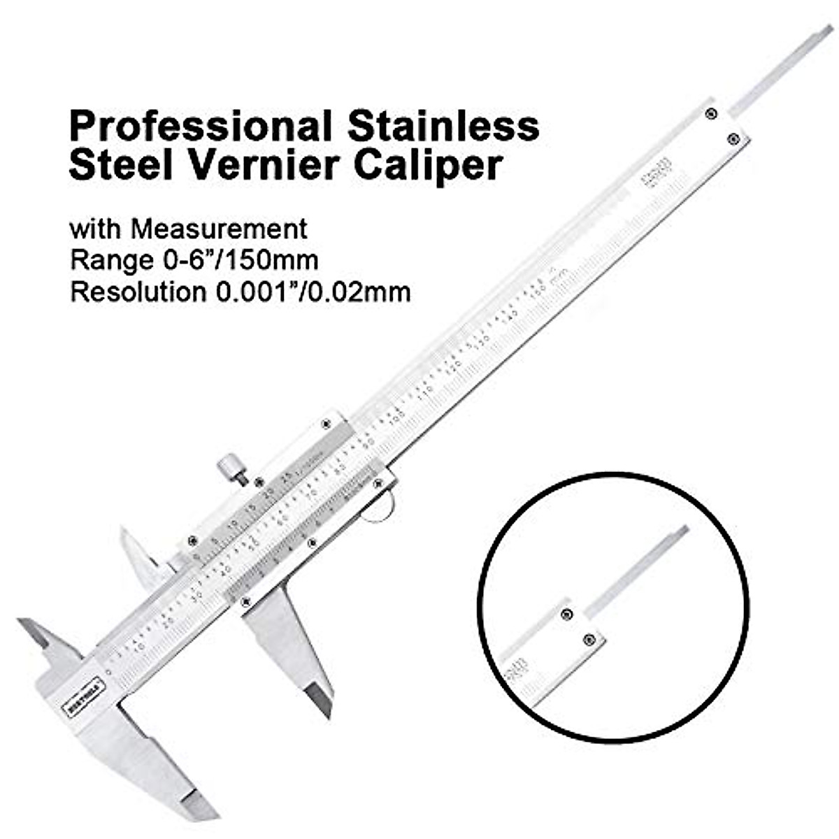 NORTOOLS Vernier Caliper Metal with Micrometer and Ruler for Precision Measurements Outside/Inside/Depth/Step