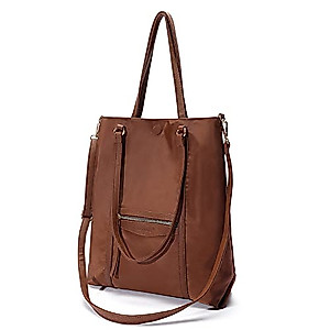 Tote Bag for Women-Reversible Woman Purses and Handbags Top Handle Satchel Purse Large Shoulder Handbag(22130-D.Brown)