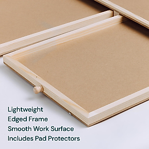 PlayVibe 1500 Piece Rotating Puzzle Board with Drawers and Cover - Sturdy Jigsaw Puzzle Table with 6 Drawers 26" x 35" - Portable Puzzles Boards with Lazy Susan, Wooden, Spinning Puzzles Accessories