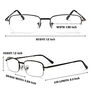 NOVIVON 5 Pack Reading Glasses for Men, Metal Blue Light Blocking Reading Sunglasses with Spring Hinges, Anti Eye Strain Eyeglasses (Gunmetal*3, Gunmetal Sunreaders*2, 1.0)