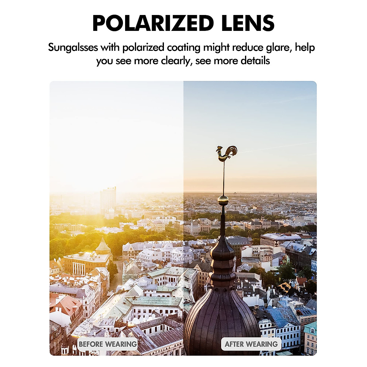 Myiaur Fit Over Sunglasses for Women Men, Trendy Large Polarized UV400 Protection Wear Over Glasses for Driving Outdoors