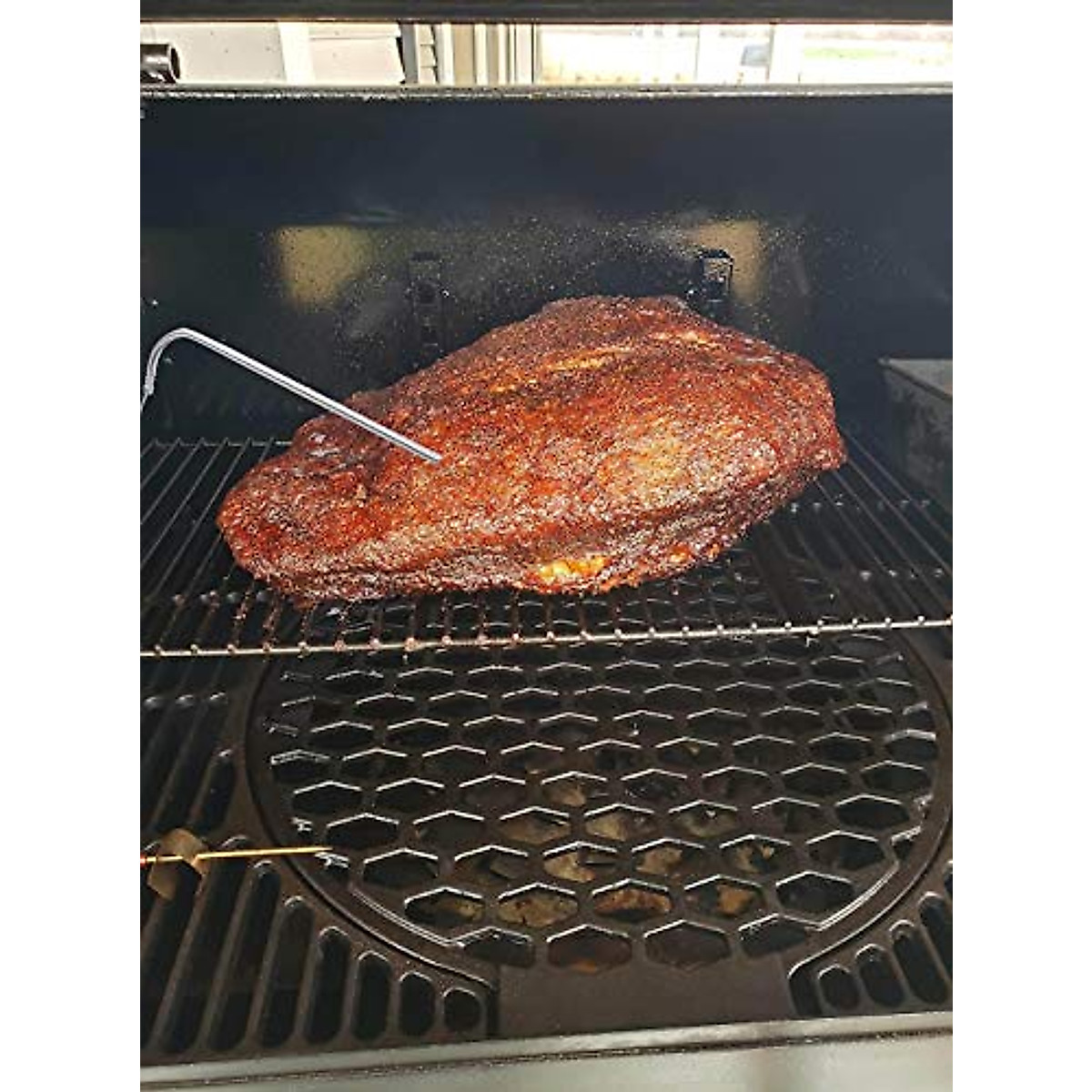 Replacement for Pit Boss Meat Probe Pellet Grills and Pellet Smokers Parts , 2 Pack Waterproof BBQ Temperature Probe , 3.5 mm Plug with Stainless Steel Grill Holder 2pc