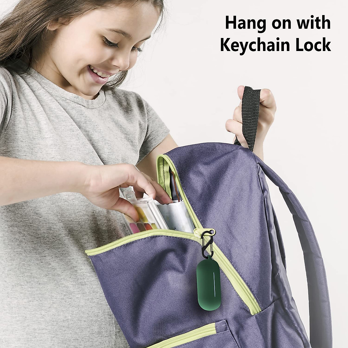 Geiomoo Silicone Case for Sony WF-C700N, Protective Cover with Carabiner (Emerald Green)