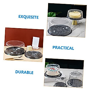 CALLARON 20pcs Packing Box Packing Box Cake Box Mini Cake Box Mini Muffins Clear Plastic Container Portable Cake Carrier Cheesecakes Cheesecake Carrier Birthday Packing Box Cake Display Box