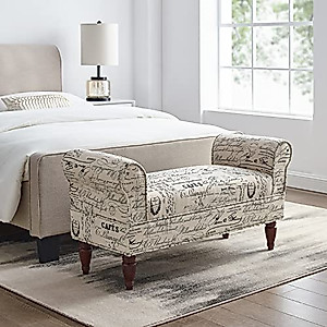 Linon Lillian Bench, Linen
