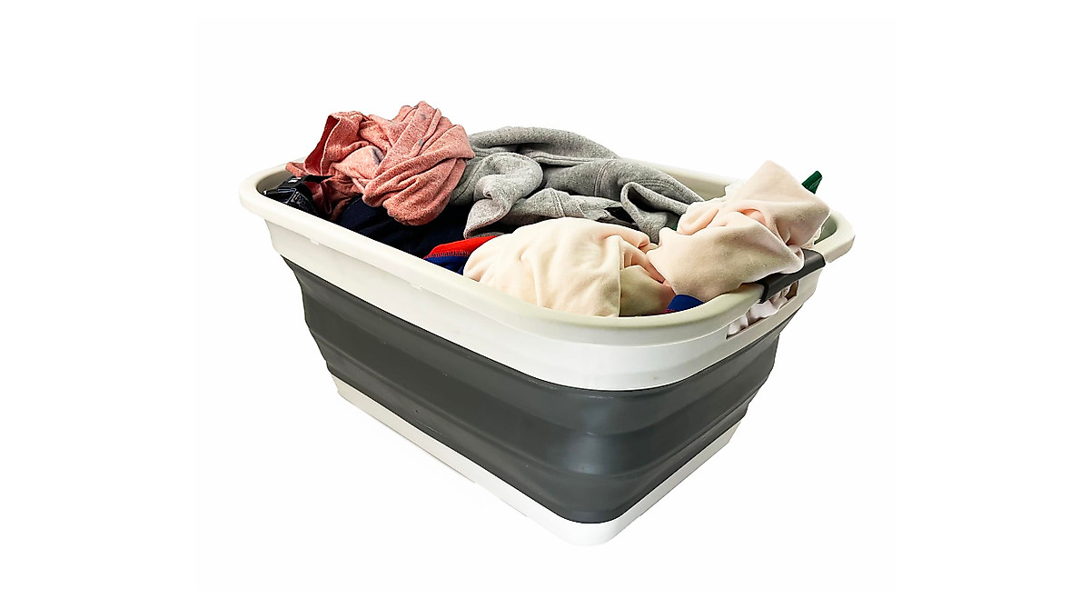 SAMMART 41L Collapsible Laundry Tub - Space-Saving Design