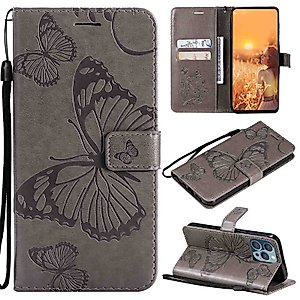 Fansipro Phone Cover Wallet Folio Case for LG V20, Premium PU Leather Slim Fit Cover for LG V20, 2 Card Slots, Exact fit, Gray