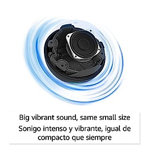 Echo Dot (5th Gen, 2022 release) | International Version with US Power Adaptor | Smart speaker with Alexa | Charcoal