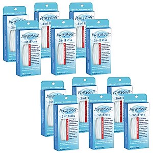 ProxySoft Periodontal Floss, 12 Packs - Dental Floss Threader, Braces Floss and Thick ProxyBrush for Daily Care of Periodontal Disease and Gum Health - Orthodontic Flossers for Braces and Teeth