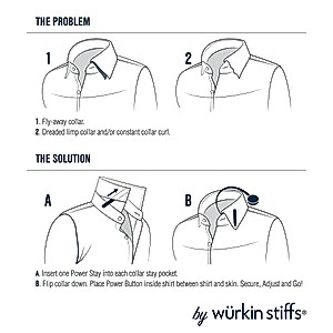 Würkin Stiffs Assorted Power Stays Magnet Collar Stay Travel Set | Tan Leather Wallet Case | Gift for Men | Seen on Shark Tank