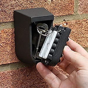 imurz Key Lock Box for Outside,Combination Lockbox for House Keys with Code,Hide a Key Outdoor Waterproof,Key Safe Wall Mounted for Home, Office, Garage,Apartment,Store,Spare Key Storage (Grey)