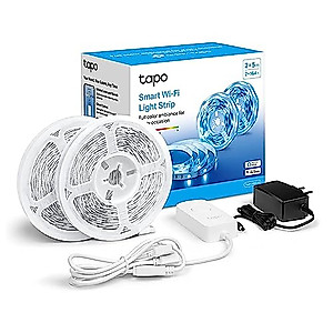 TP-Link Tapo Smart LED Light Strip, 16M RGB Colors with Music Sync, 32.8ft(2 Rolls of 16.4ft), Wi-Fi LED Lights Works with Alexa & Google Home, Trimmable, No Hub Required, 2-Year Warranty (L900-10)