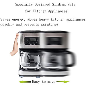 Appliance Sliders for Kitchen Appliances, 8 PCS Easy Moving & Saving Space Self Stick Appliance Slider for Most Countertop Small Kitchen Appliance Coffee Maker, Air Fryer, Pressure Cooker