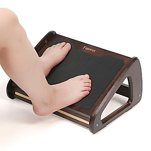 Fanwer 6 Height Adjustable Foot Rest for Under Desk at Work, Ergonomic Foot Stool with Massage Rollers, Ergonomic Tilted Footrest Foot Massager for Home Office Work