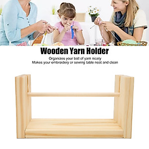 Crochet Yarn Holder,Yarn Dispenser Yarn Ball Holder Wool Yarn Spindle Yarn Spindle Feeder Wooden Yarn Holder Wool Ball Holder for Crochet and Knitting