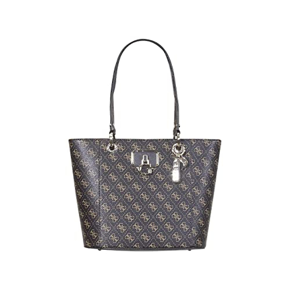 GUESS Noelle Small Elite Tote, Brown Logo
