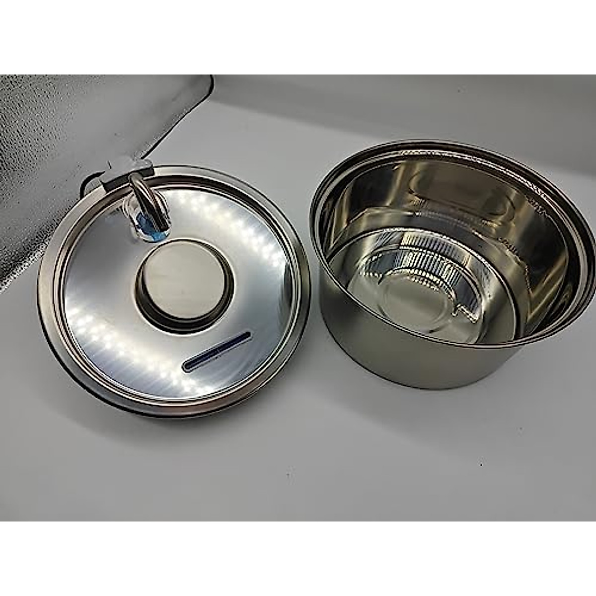 KOOGMOON Cat Water Fountain Stainless Steel, 108oz/3.2L Automatic Cat Fountain, Multi-Filtration, Easy to Clean, Ultra Silent Dog Water Dispenser for Cats, Dogs and Other Pets