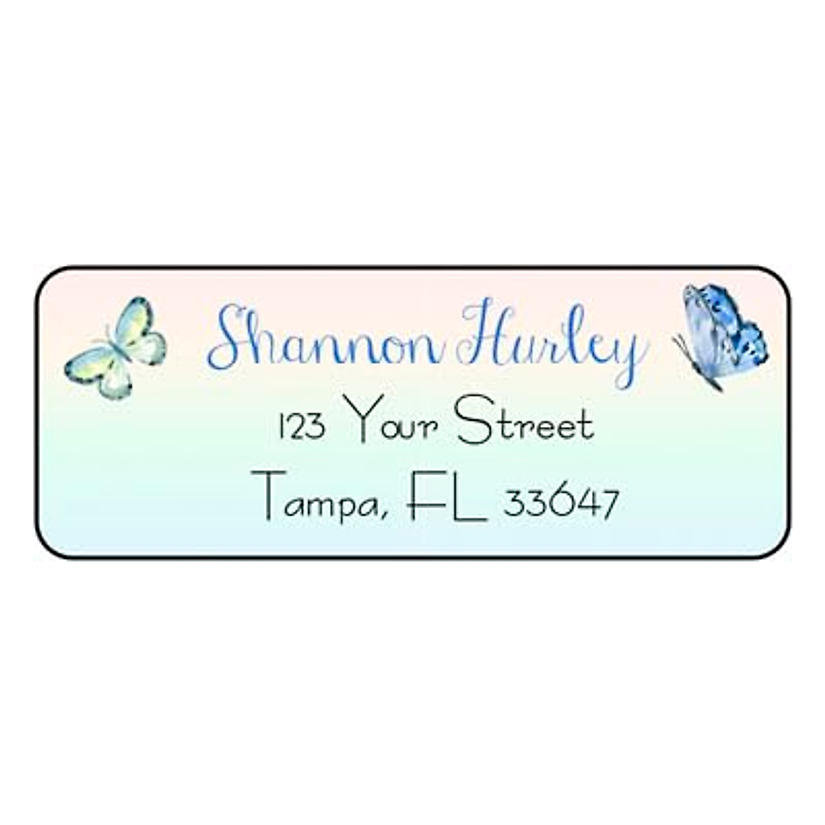 Butterfly Watercolor Address Label Stickers Personalized Printed | Precious Papers