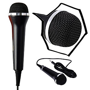 Gam3Gear Universal USB Audio Wired Karaoke Micrphone Mic for PS4 Slim/Pro/PS3/Xbox One/S/Xbox 360/Wii/Switch/PC