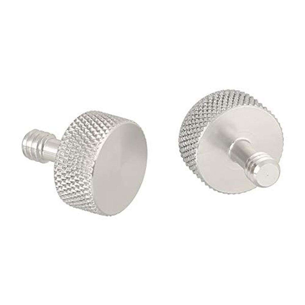 CAMVATE 1/4"-20 Thumb Screw Button Head Cap Screw Brass Nickel Construction(2 Pieces) - 2678