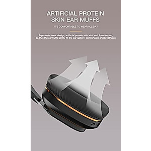 Portable Wireless Headphones - Foldable Lightweight Over-Ear Headphones, Ergonomically Designed Bluetooth Headphones, Soft and Comfortable for Office, School, Travel, Sports