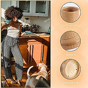 Zerodeko 2 pcs Makeup Chopsticks Household Spoons Wood Bamboo Fork Organizers Bucket Utensils Supplies for Tools Forks Cutlery Holder Cooking Spoon Simple Pencil Tableware Storage Crock