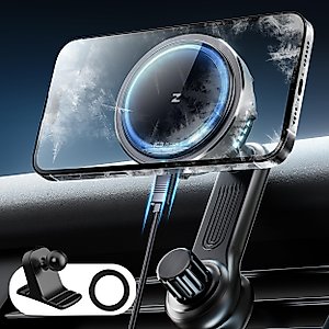 [Ice Cooling Charging] Compatible for Mag-Safe Car Charger,15W ICEBLOCK Magnetic Wireless Car Charger Mount, Hands Free Car Mount for iPhone 15 14 13 12 Pro Max Plus Mini Mag-Safe Case
