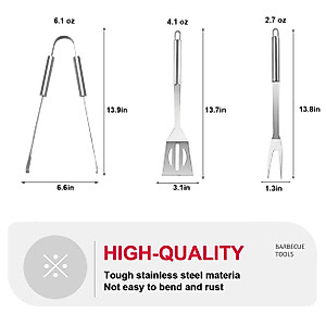 BBQ Grill BBQ Accessories, Stainless Steel Grill Tools Grilling Accessories Grill Set Barbecue Grill Accessories for Outdoor Grill, BBQ Tools Grill Utensils Grilling Tools
